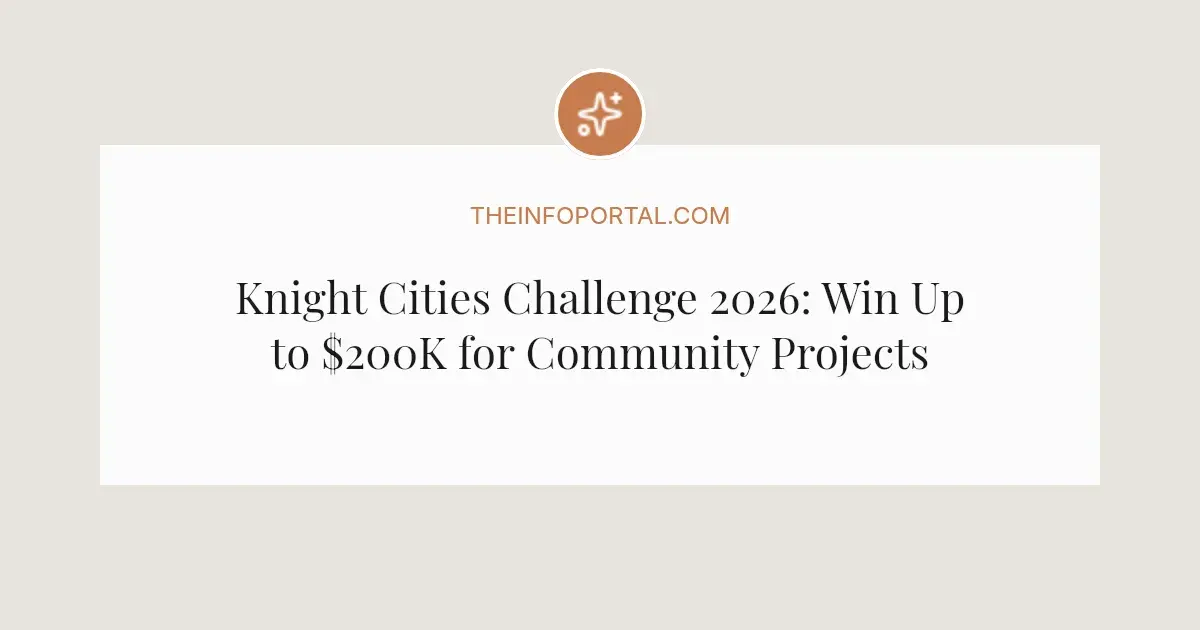 Knight Cities Challenge 2026: Win Up to $200K for Community Projects ...